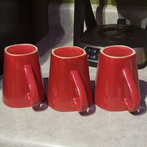 Home Trends | Kitchen | Home Trends Square Coffee Cups Mugs Rave Red ...